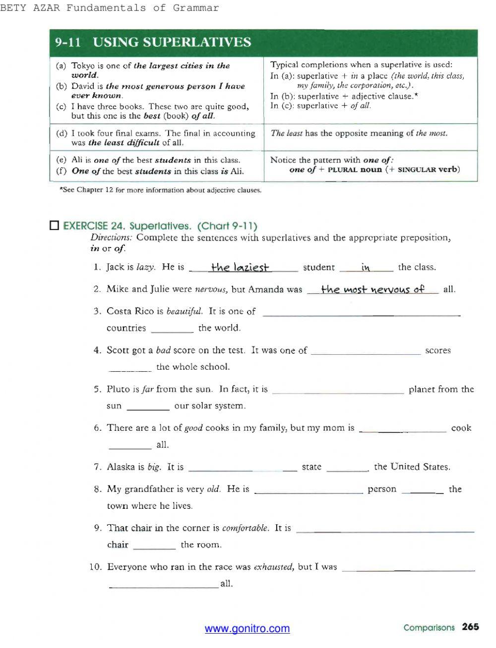 Superlative | Free Interactive Worksheets | 661495