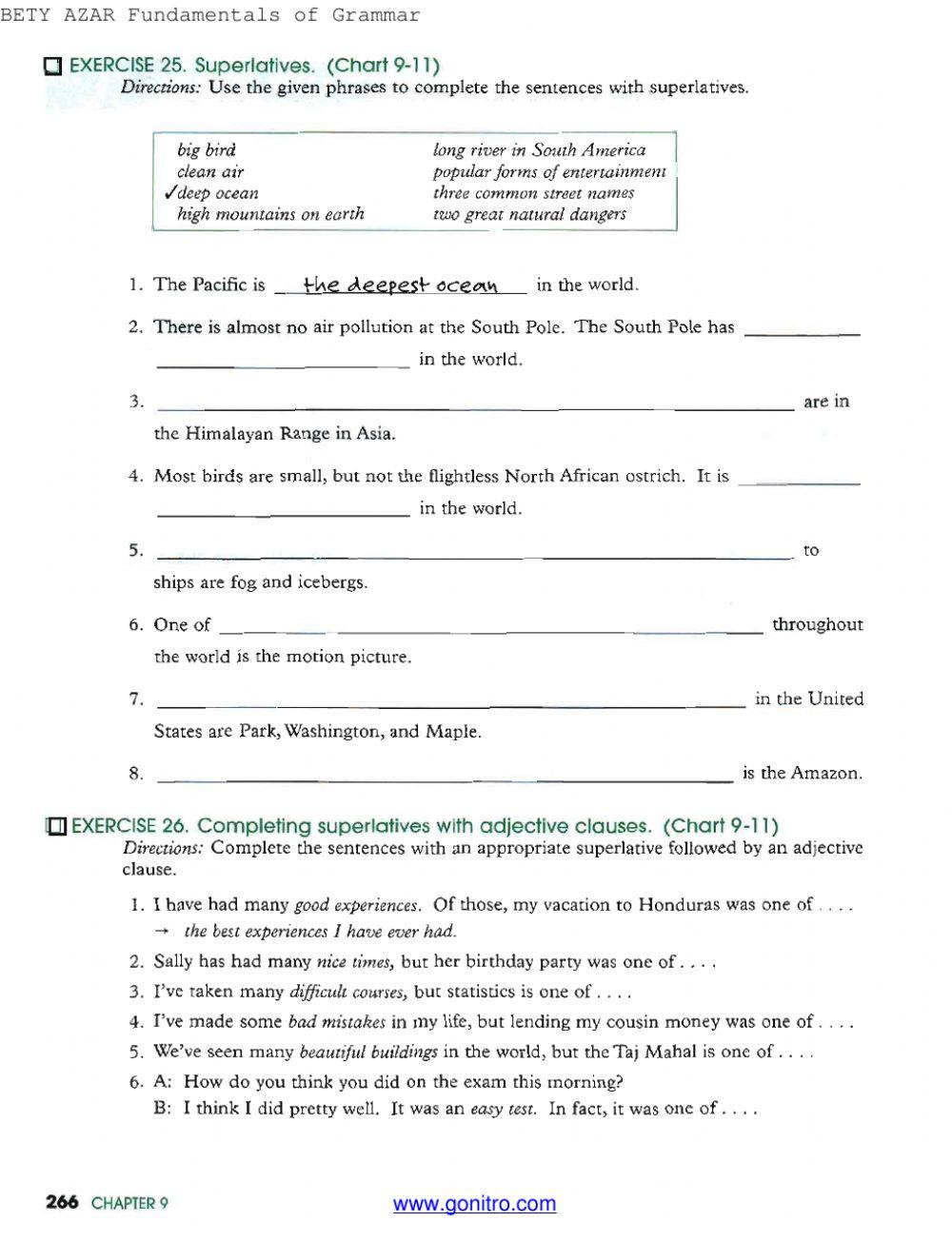 Superlative | Free Interactive Worksheets | 661495