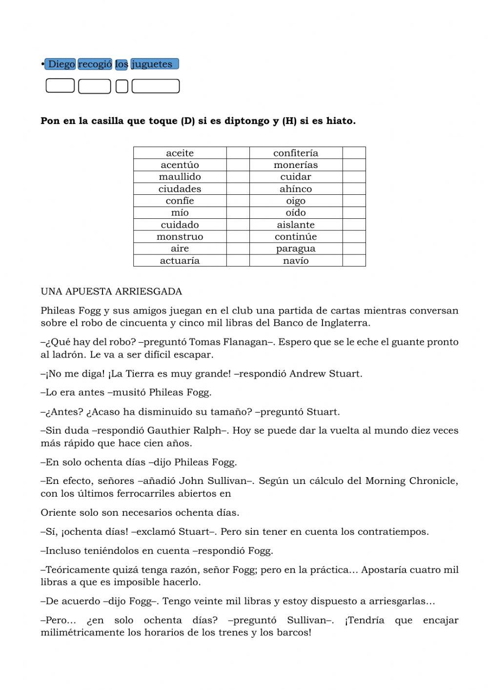 Gramatica 4 interactive worksheet | Live Worksheets