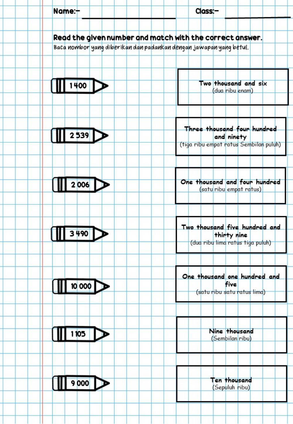 662601 | Read number year 3 | izni shafie