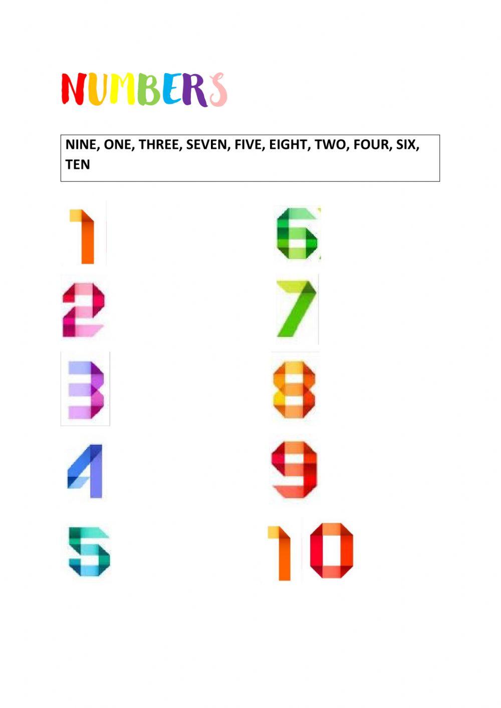 Numbers 662655 | XinyingQiu | Live Worksheets