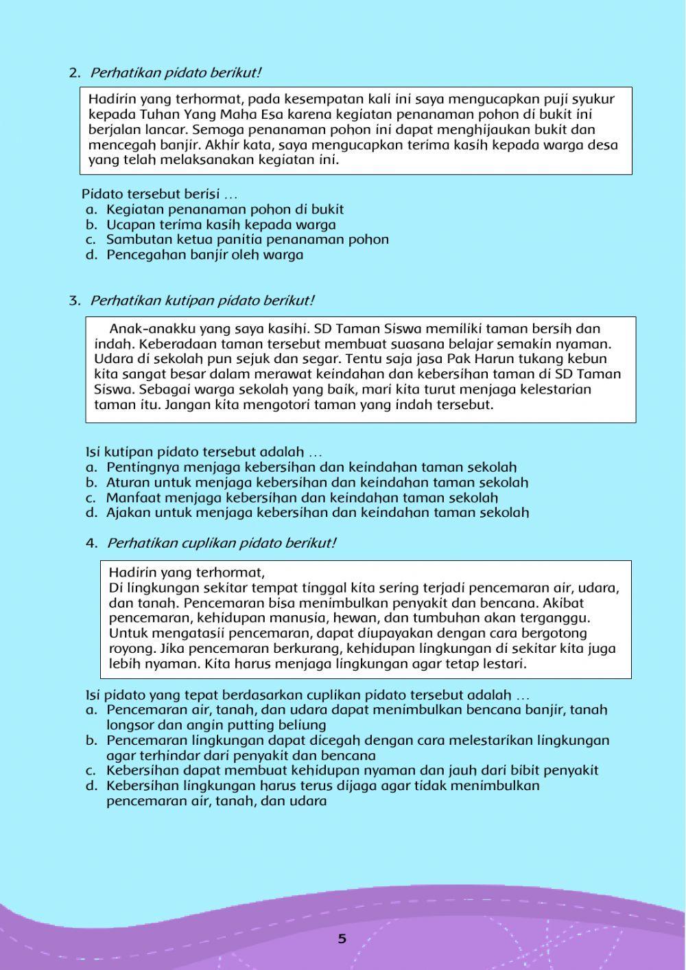 Pidato | Free Interactive Worksheets | 663008