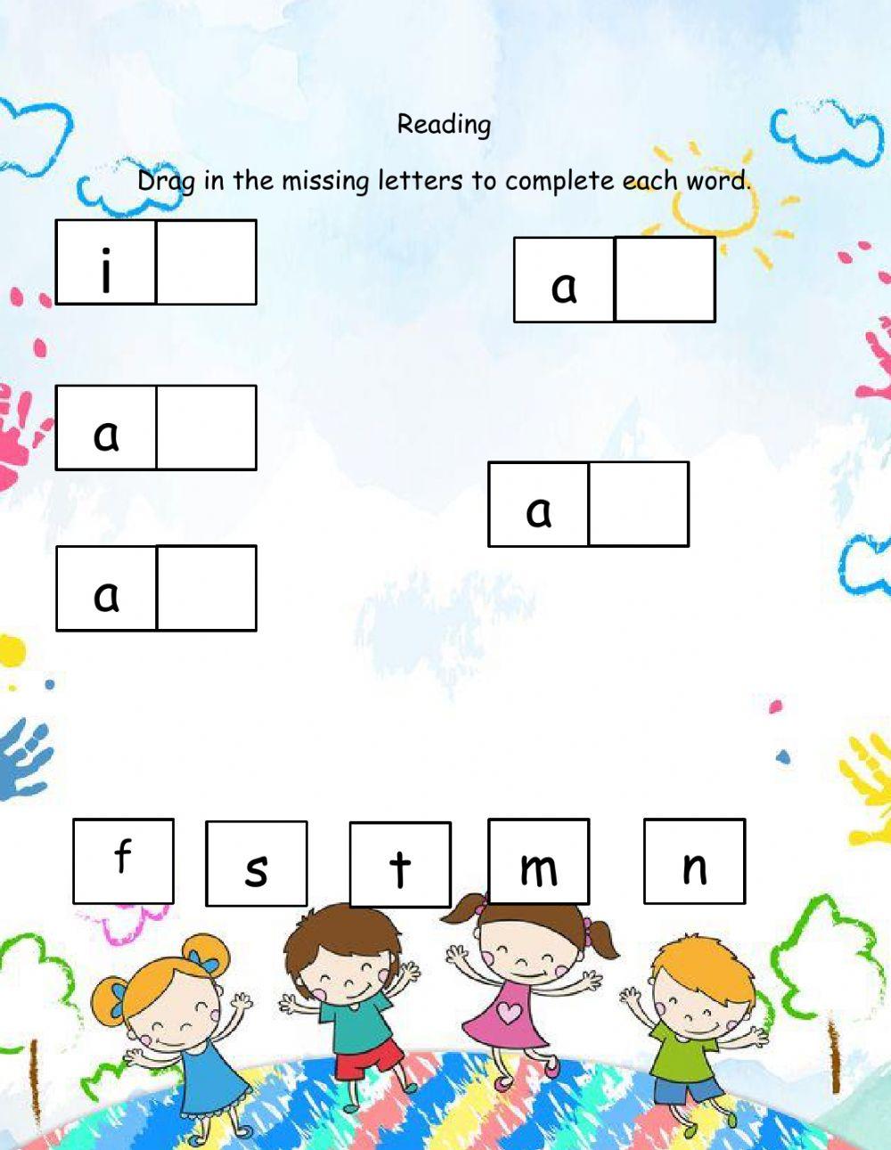 Reading online exercise for k1 | Live Worksheets