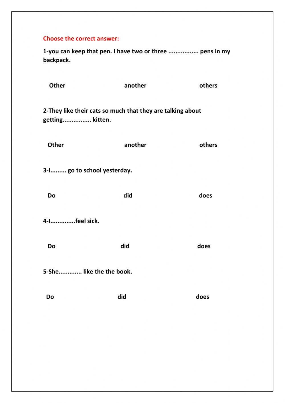 Mega goal 5 u1 grammar 2616 | Aziza119 | Live