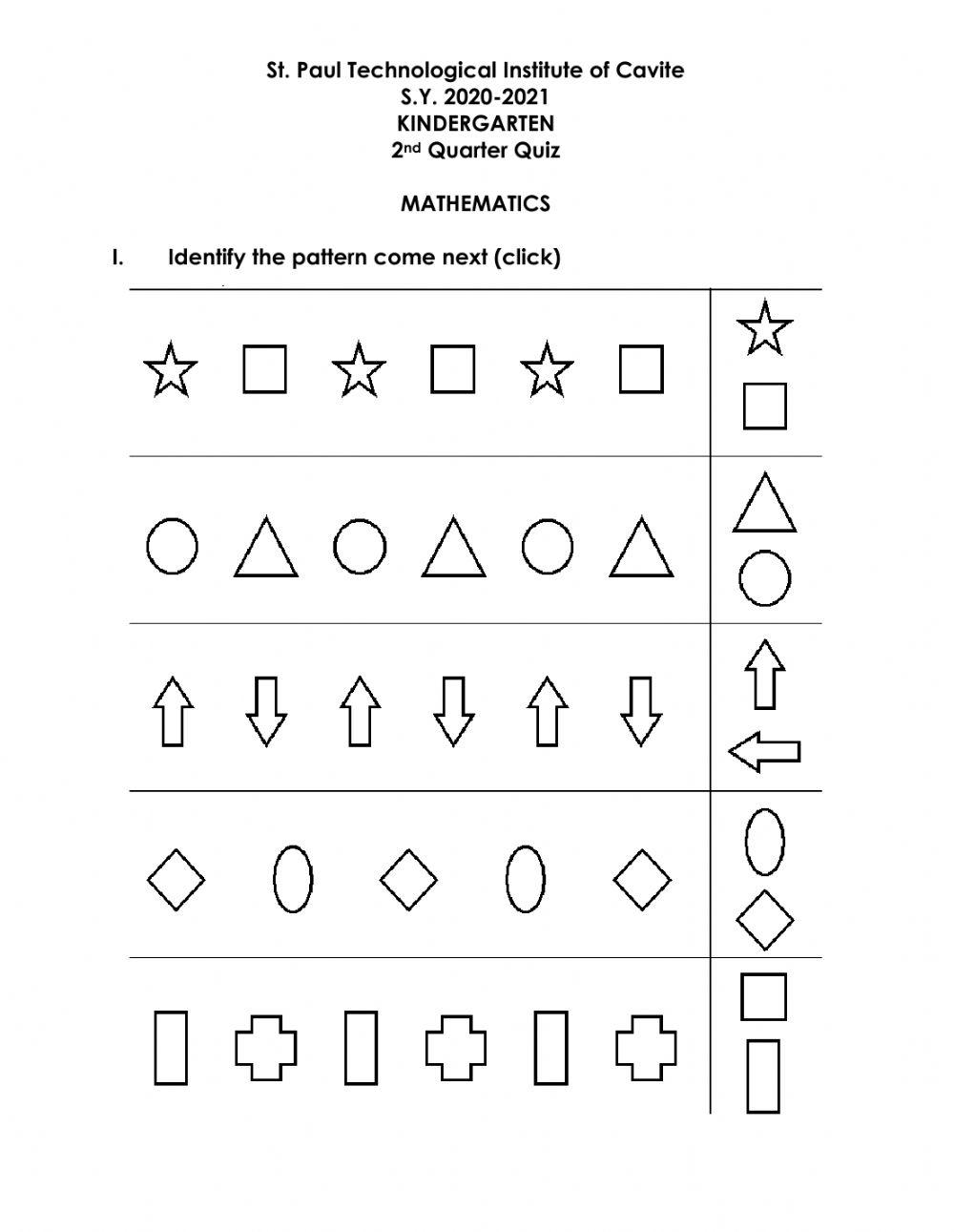 Quiz k worksheet | Live Worksheets