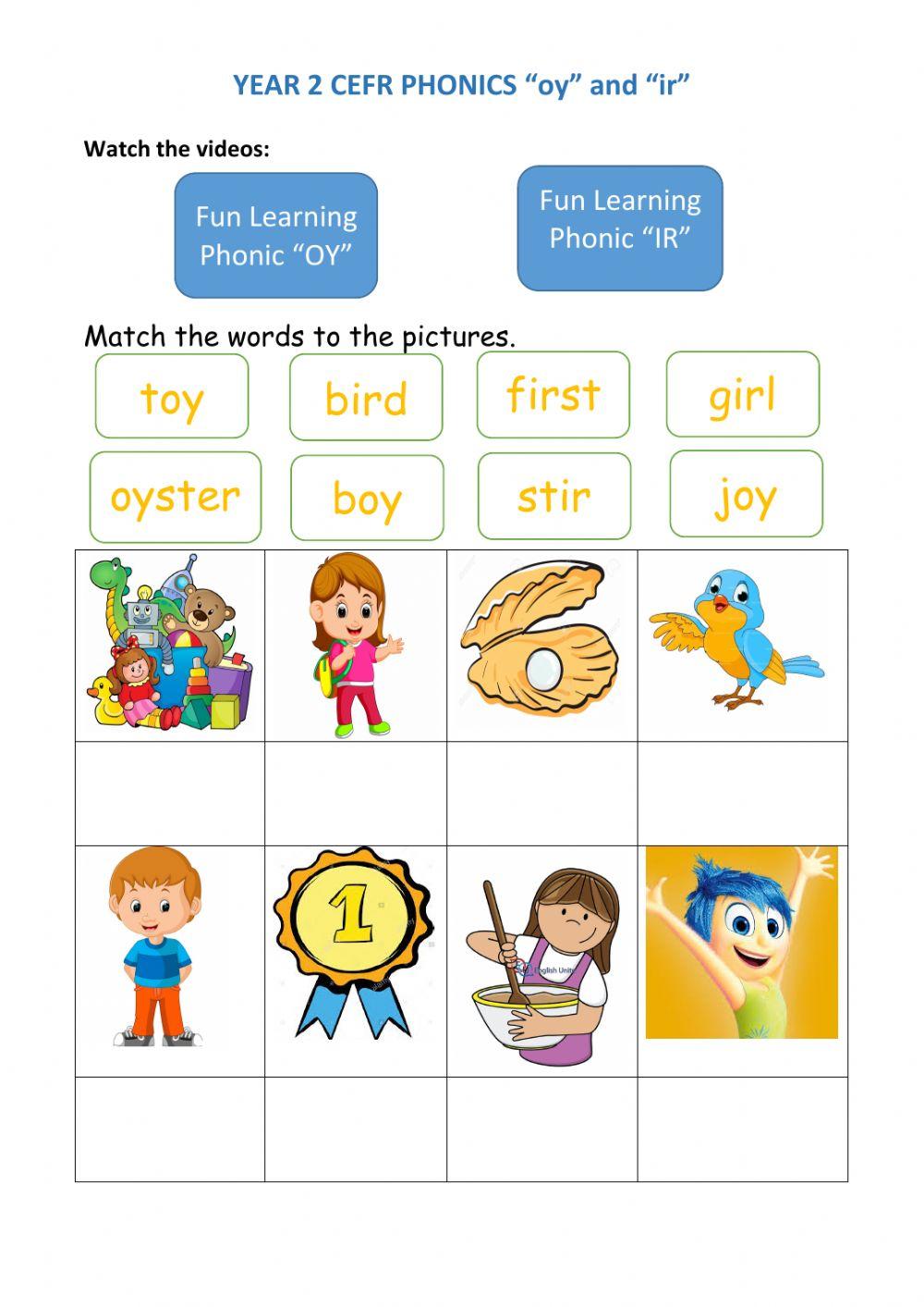 Phonics year 2 CEFR worksheet | Live Worksheets
