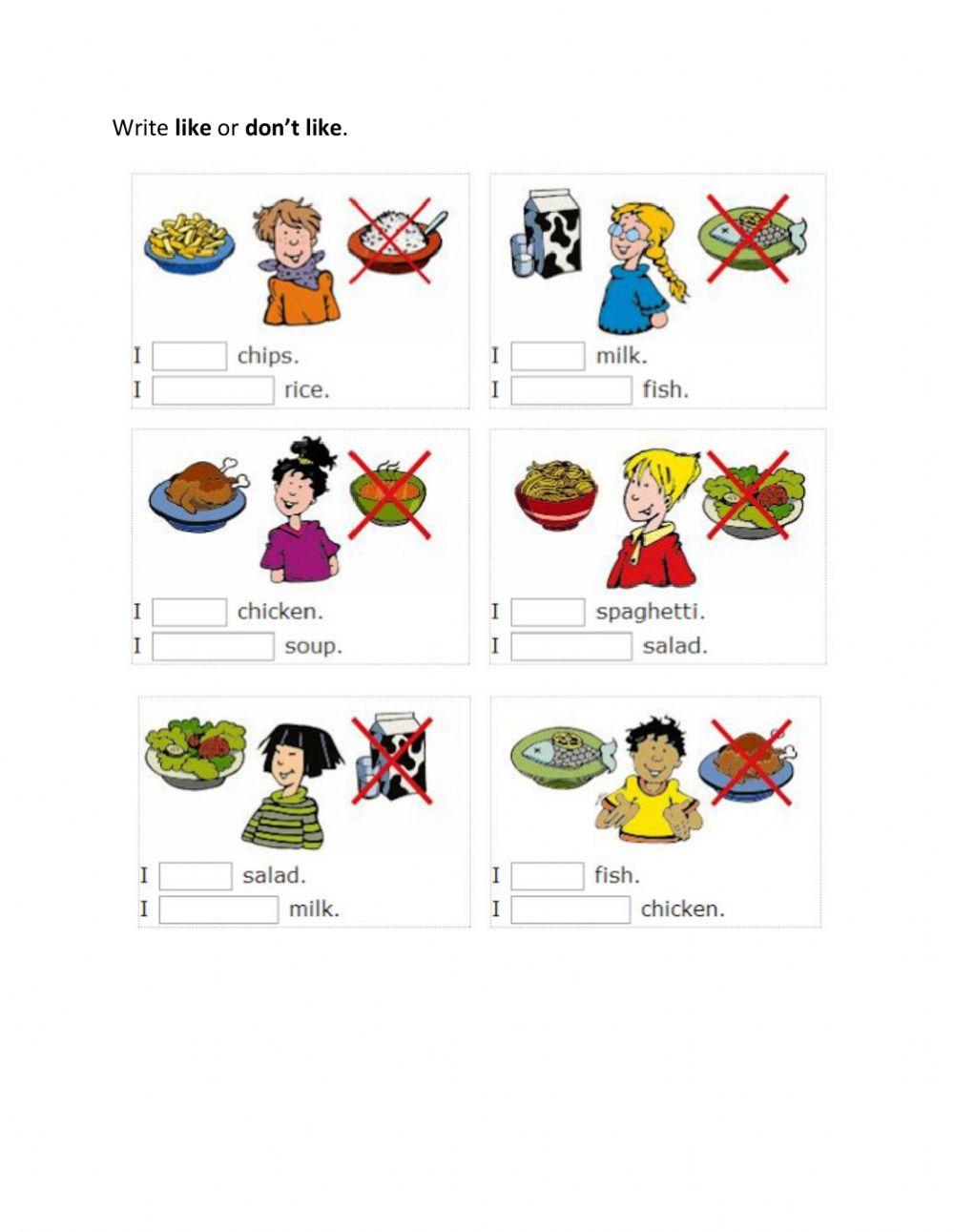 Food Preferences | Free Interactive Worksheets | 665348