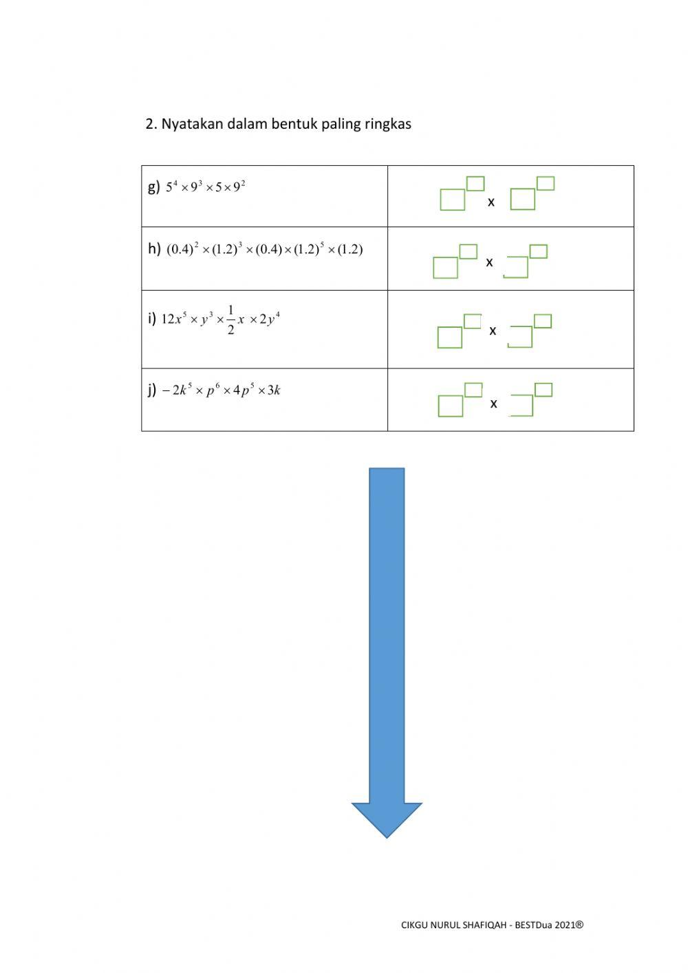 665572 | Indeks | CIKGUSHAFIQAH | LiveWorksheets