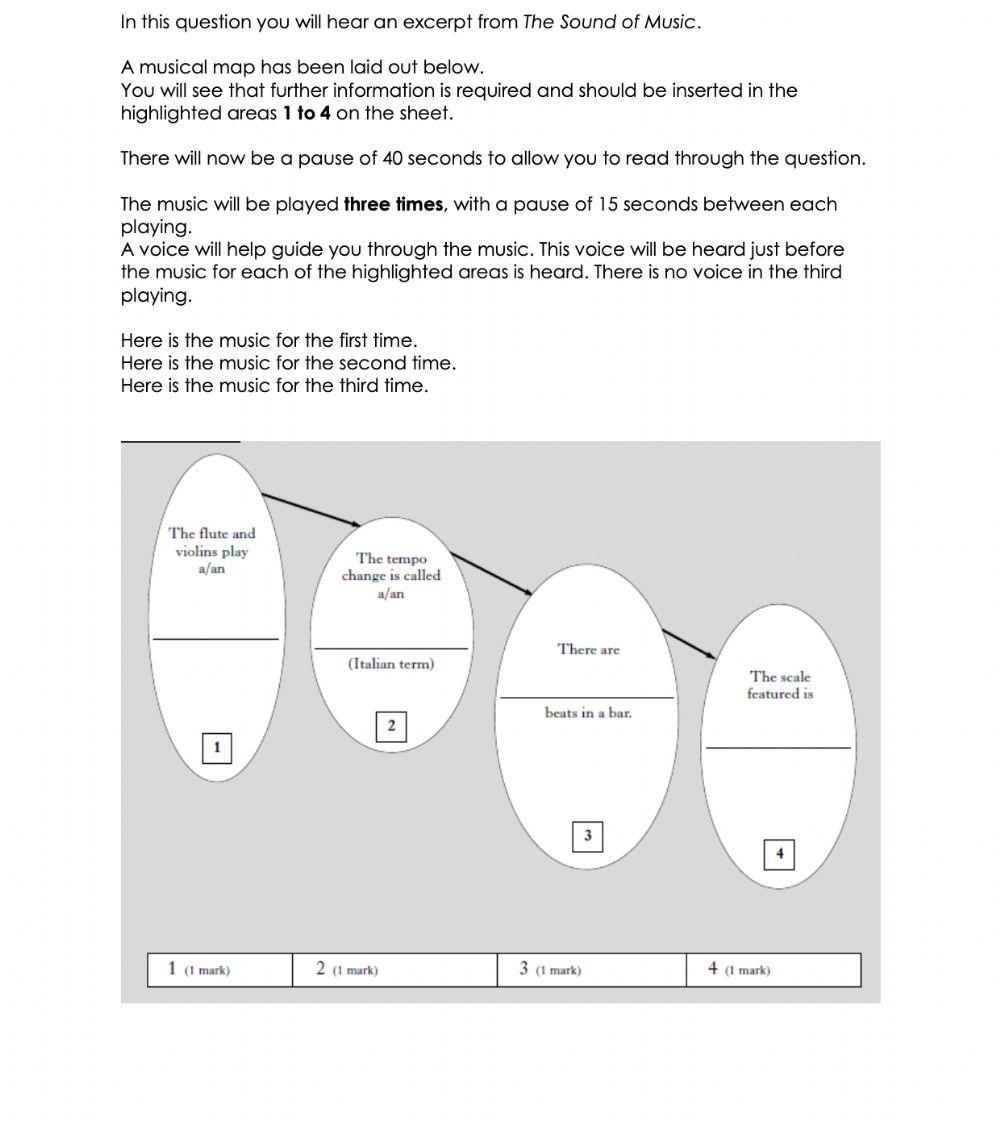 Music - National 5 Practise 13 worksheet | Live Worksheets