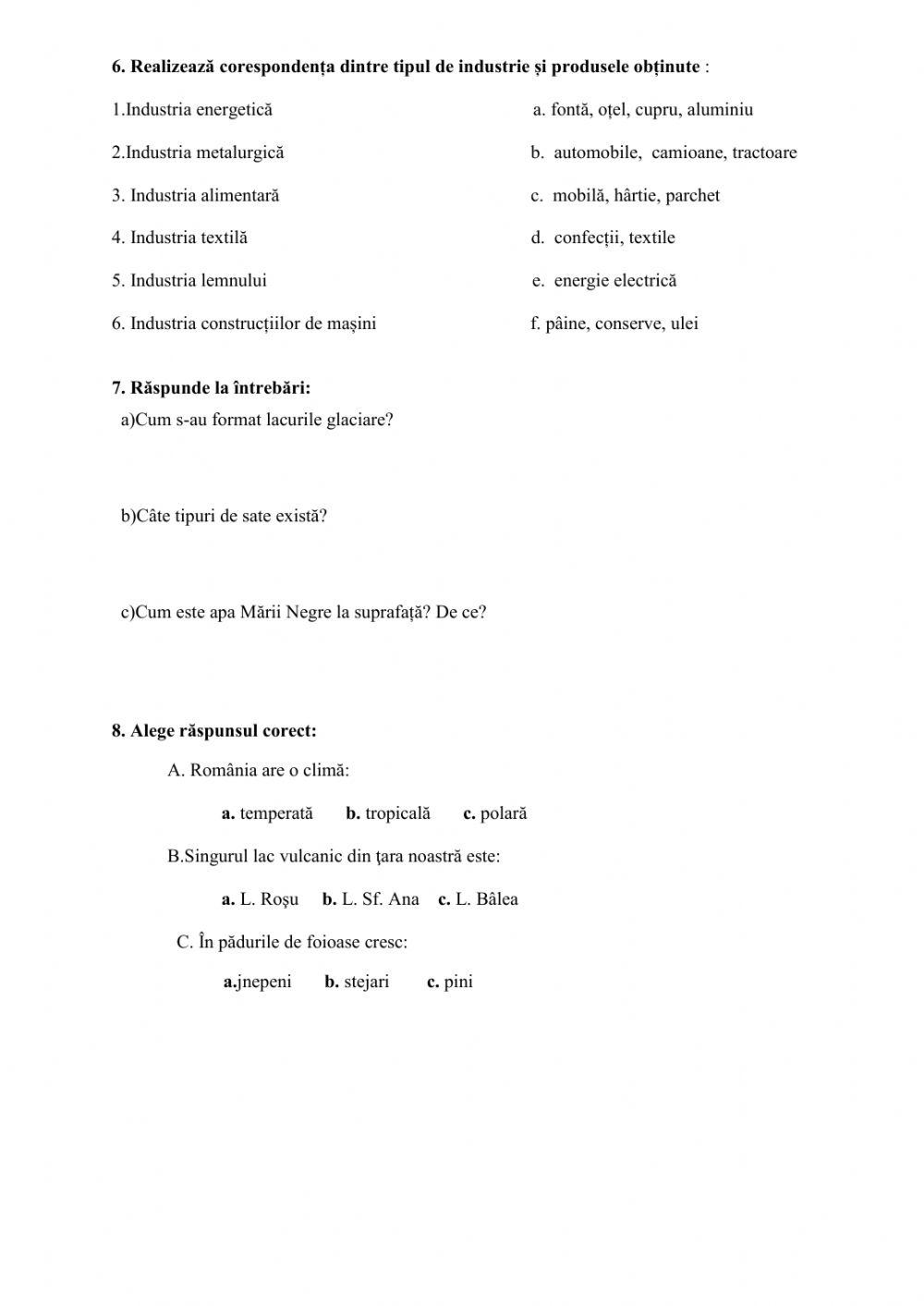 România- geogra… | Free Interactive Worksheets | 666967