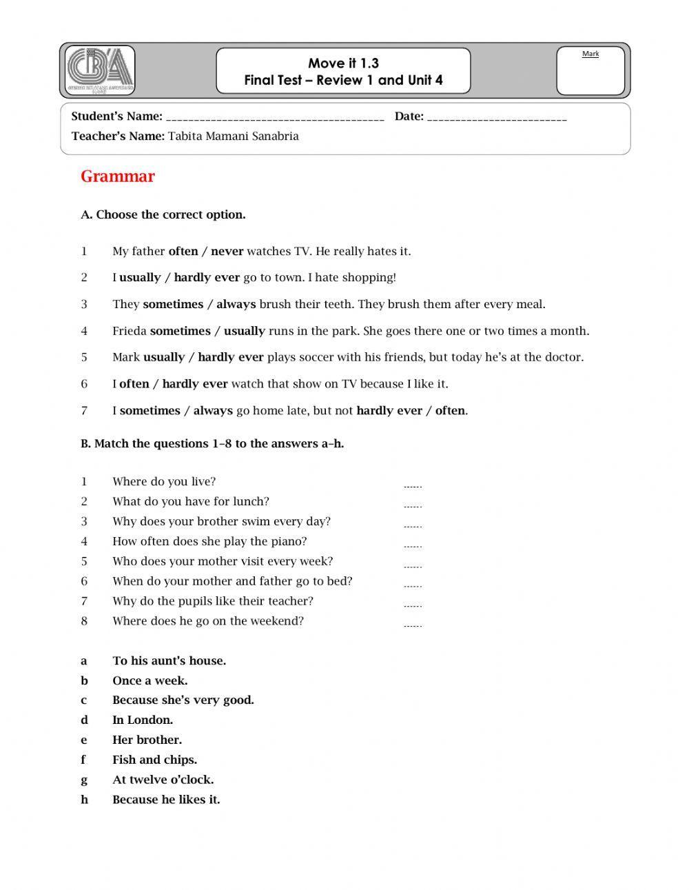 Move It 1.3 Pla… | Free Interactive Worksheets | 6383729