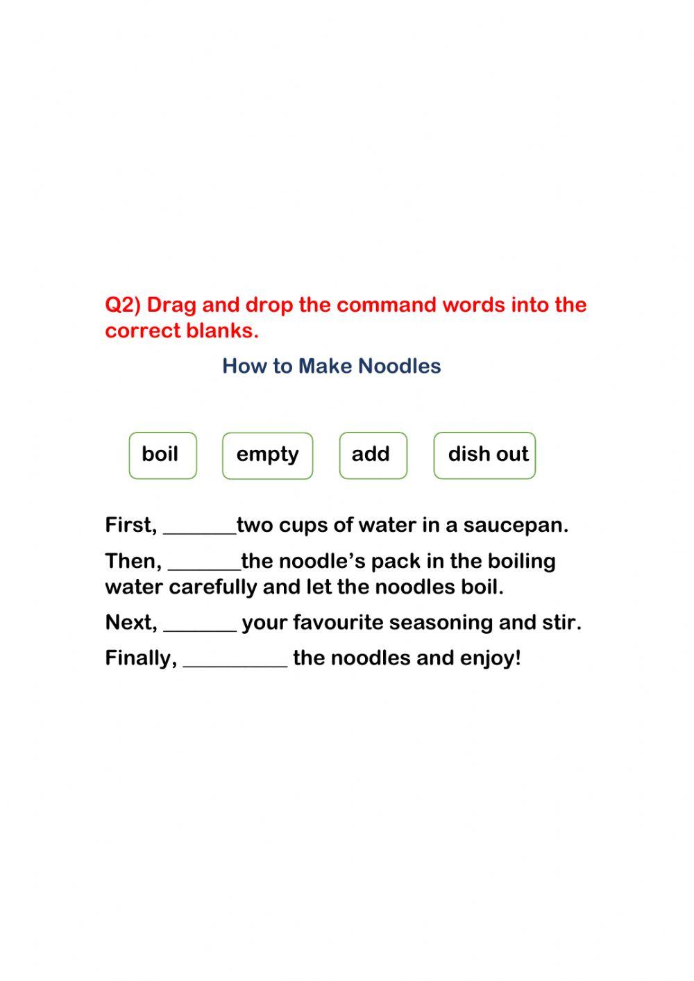 English online exercise for Year 2 | Live Worksheets