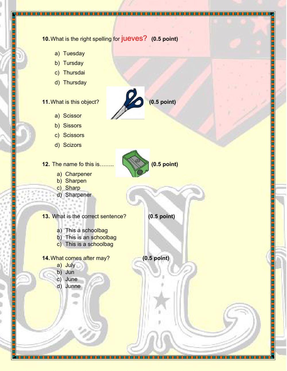 8VO EBG QUIM worksheet | Live Worksheets