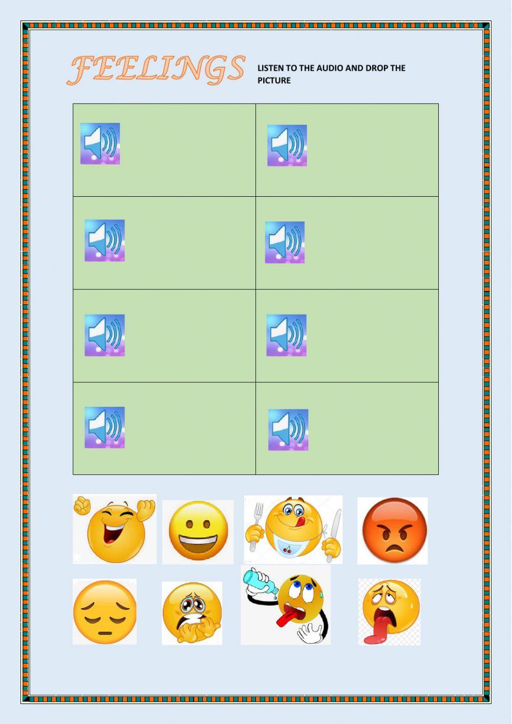 Feelings online exercise for First | Live Worksheets