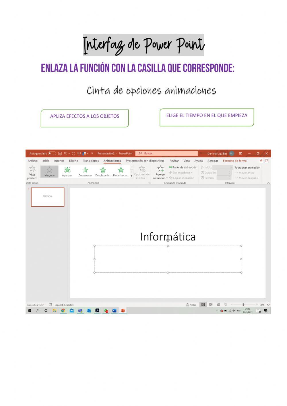 Interfaz poer p… | Free Interactive Worksheets | 668348