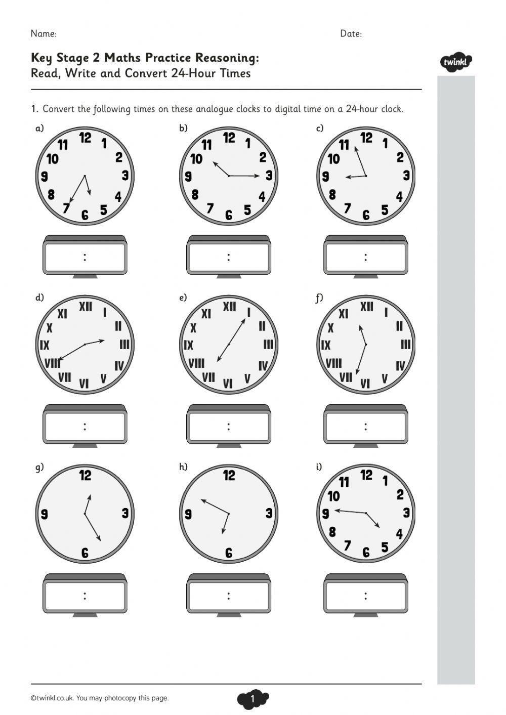 24 Hour Clock Online Exercise For Live Worksheets 24-hour-clock-online-exercise-for-live-worksheets