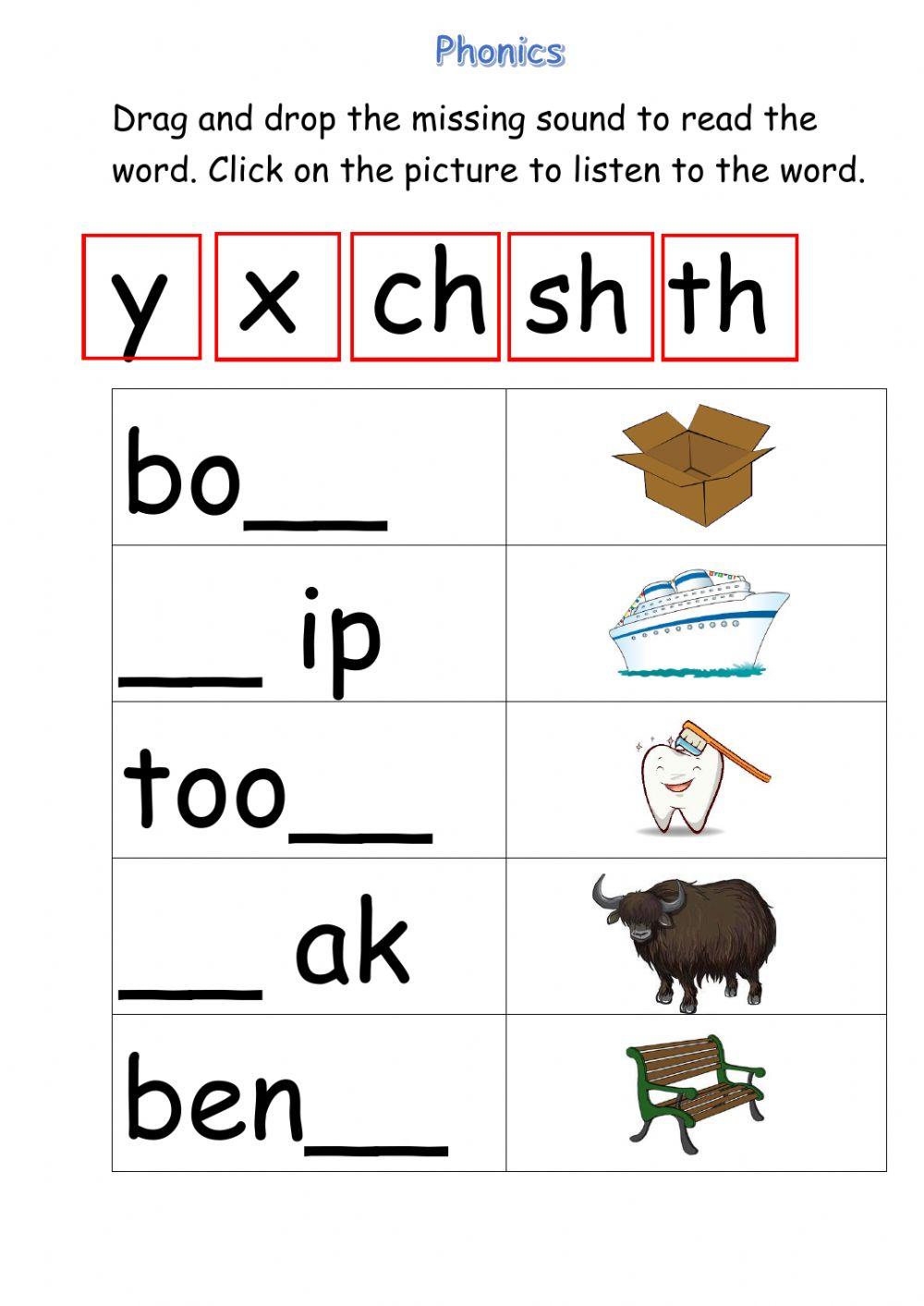 Phonics - Group… | Free Interactive Worksheets | 6385669