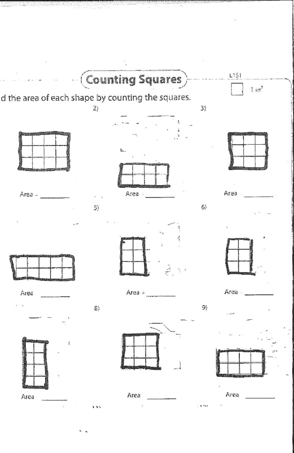 Area count all worksheet | Live Worksheets