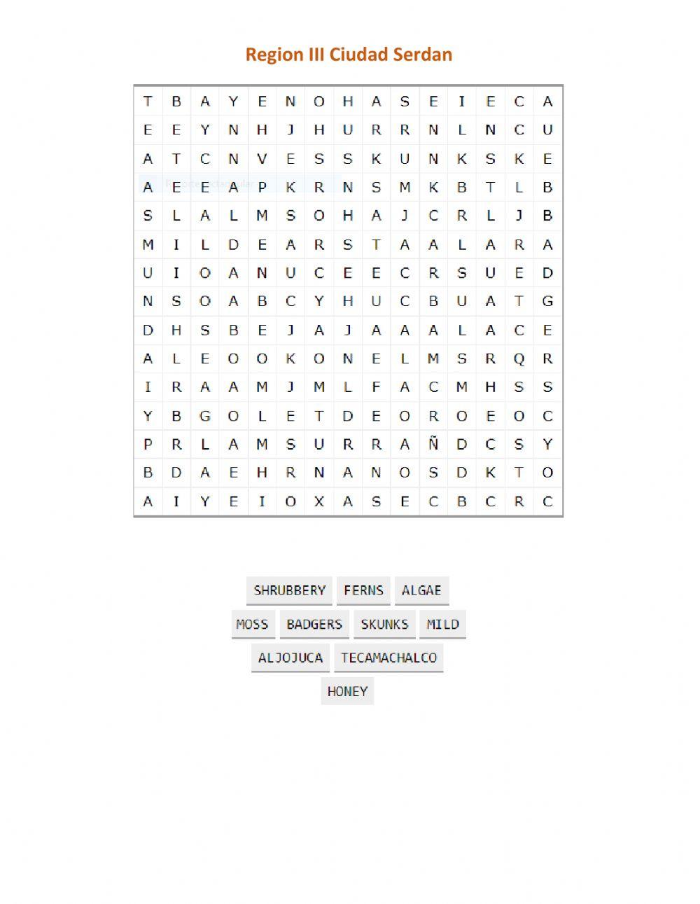 Region III interactive worksheet | Live Worksheets