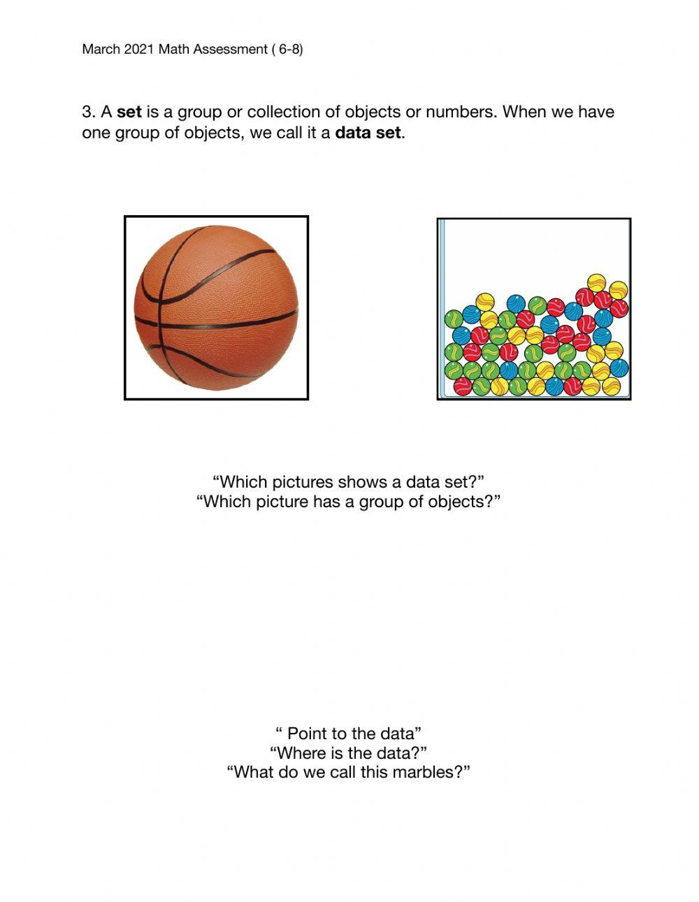 March 2021 Math (6-8) Assessment level 2 worksheet | Live Worksheets