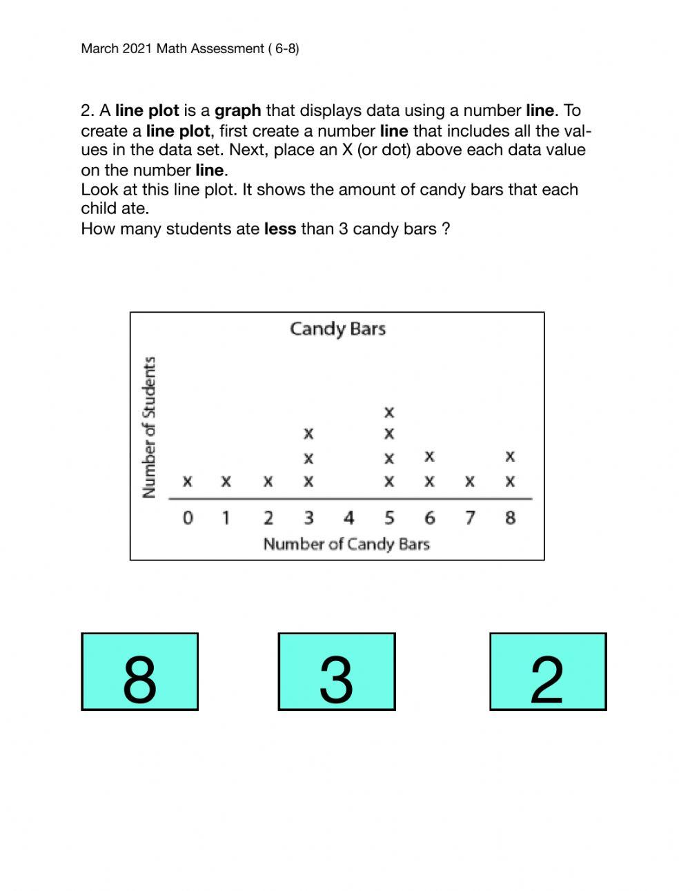 March Math( 6-8) 2021 Assessment level 4 worksheet | Live Worksheets
