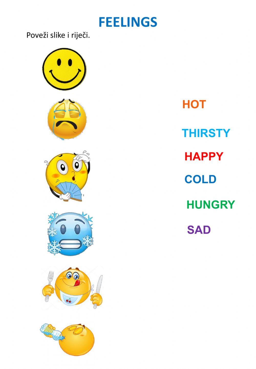 Feelings online exercise for begginer | Live Worksheets