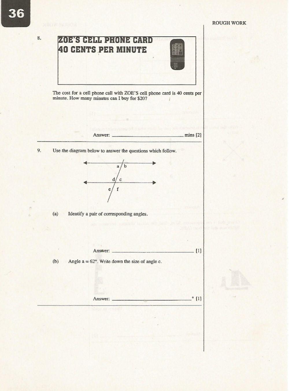 2009 BJC Math Paper 1 online exercise for | Live Worksheets
