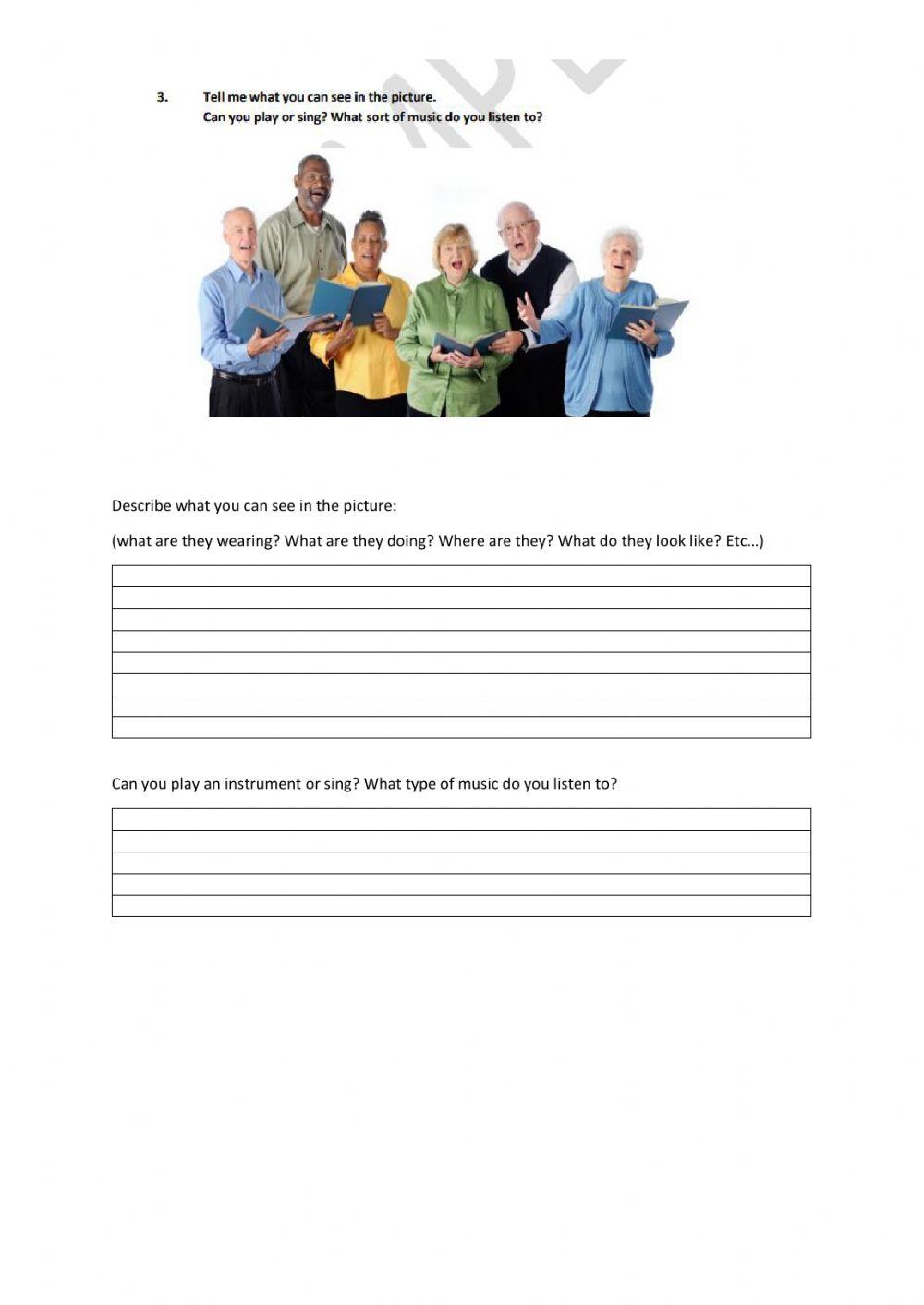 670927 | ESB exam: Describe a picture - free writing