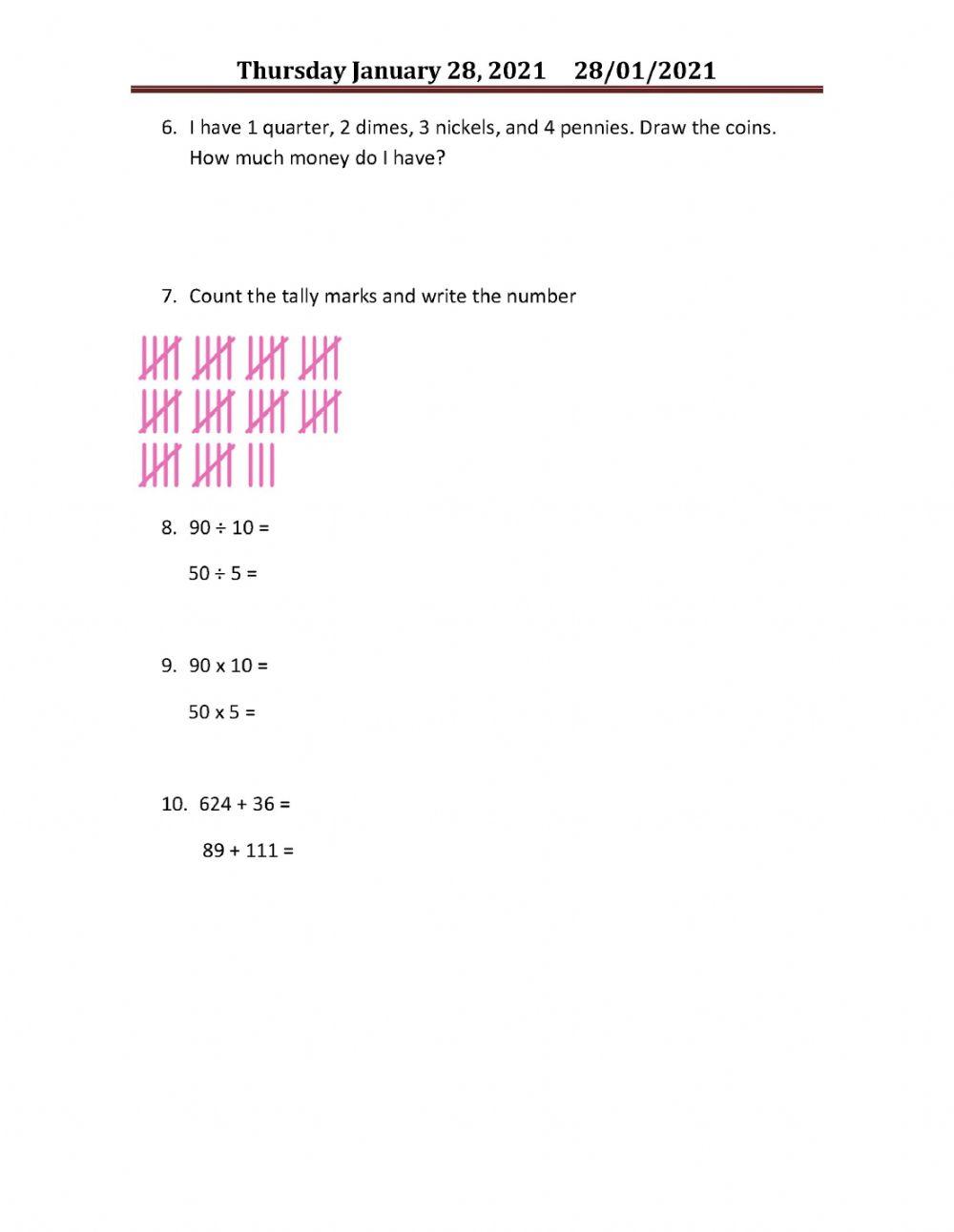 Worksheet 22 - 4 worksheet | Live Worksheets