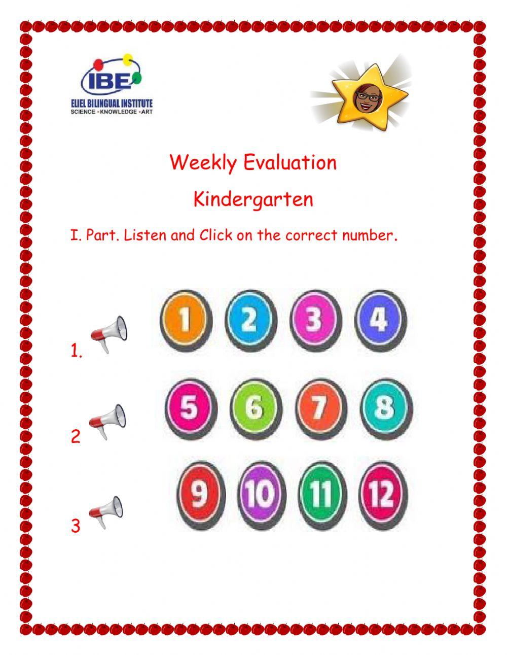 Weekly evaluation 2 worksheet | Live Worksheets