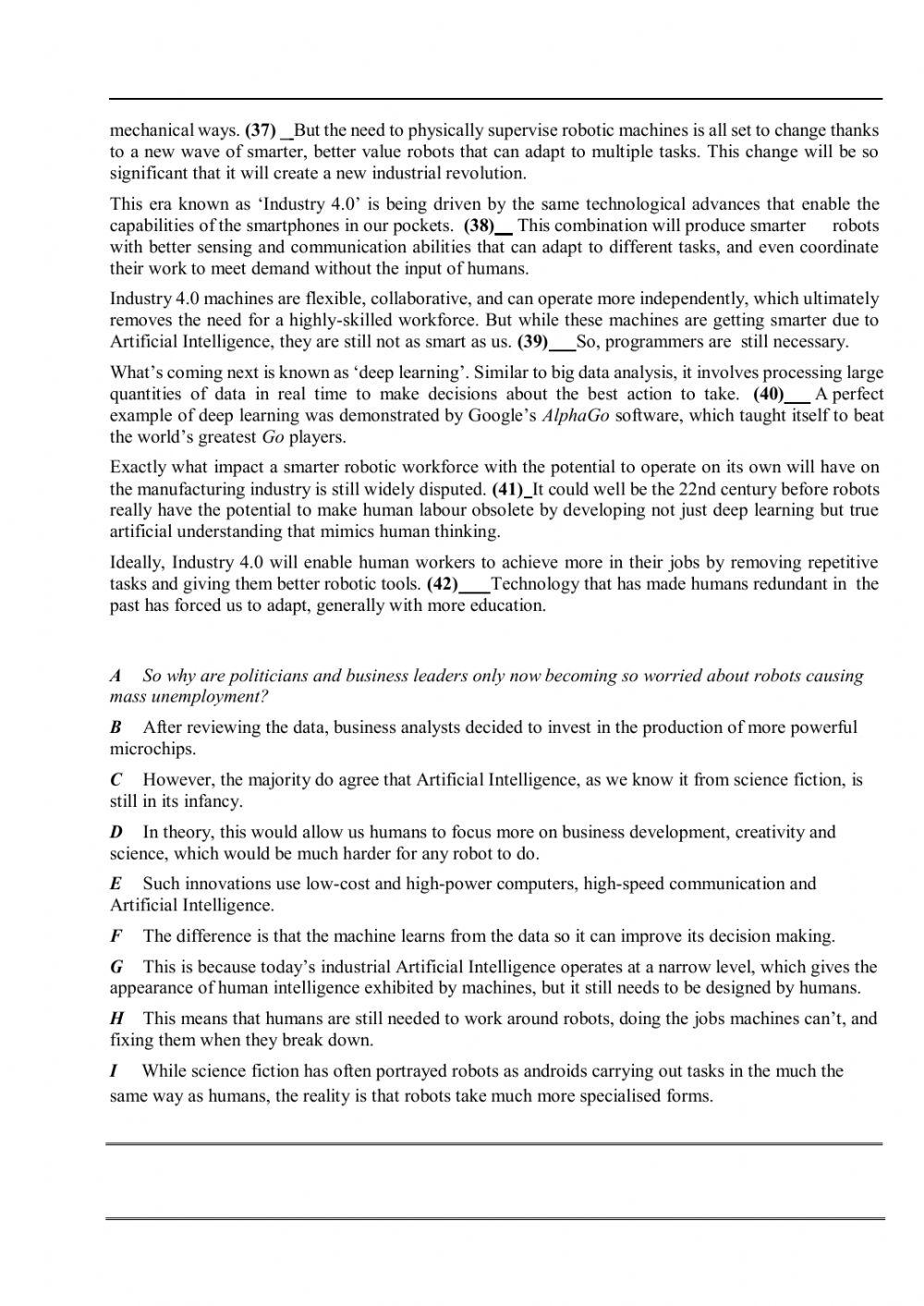 Reading 01-29 online exercise for | Live Worksheets