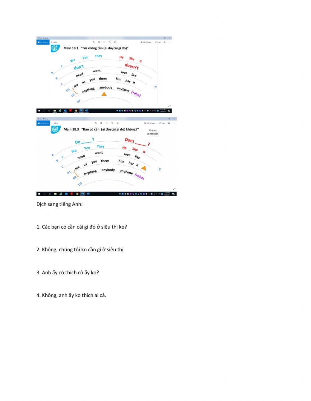 A1 lesson 18 homework 1 worksheet | Live Worksheets