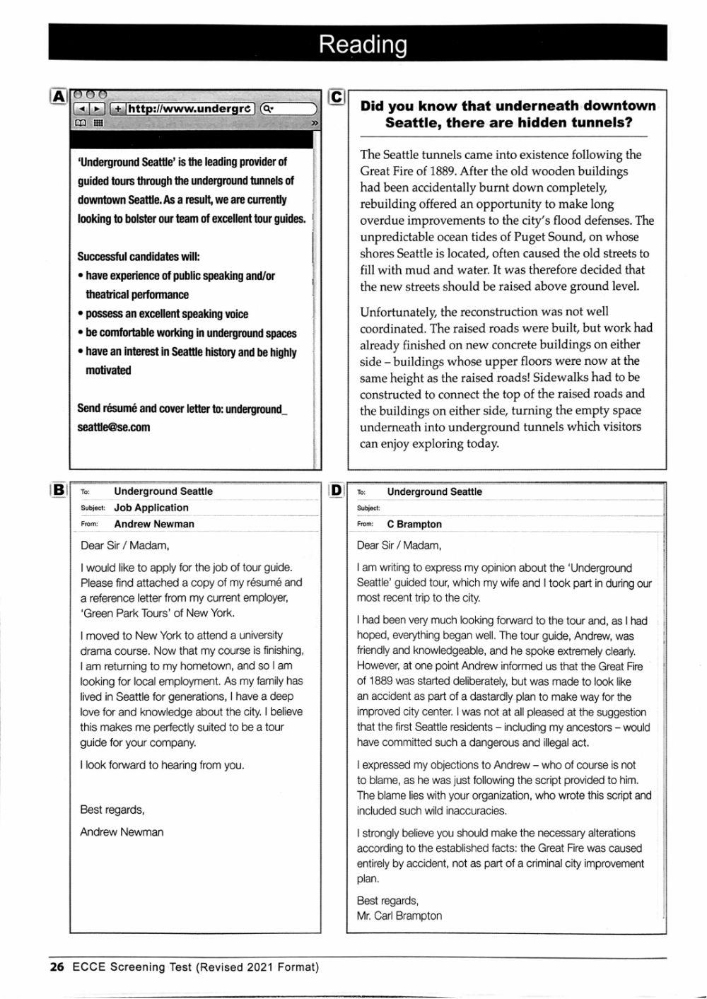 ECCE SCREENING TEST READING 6388380 | DougekouSchool