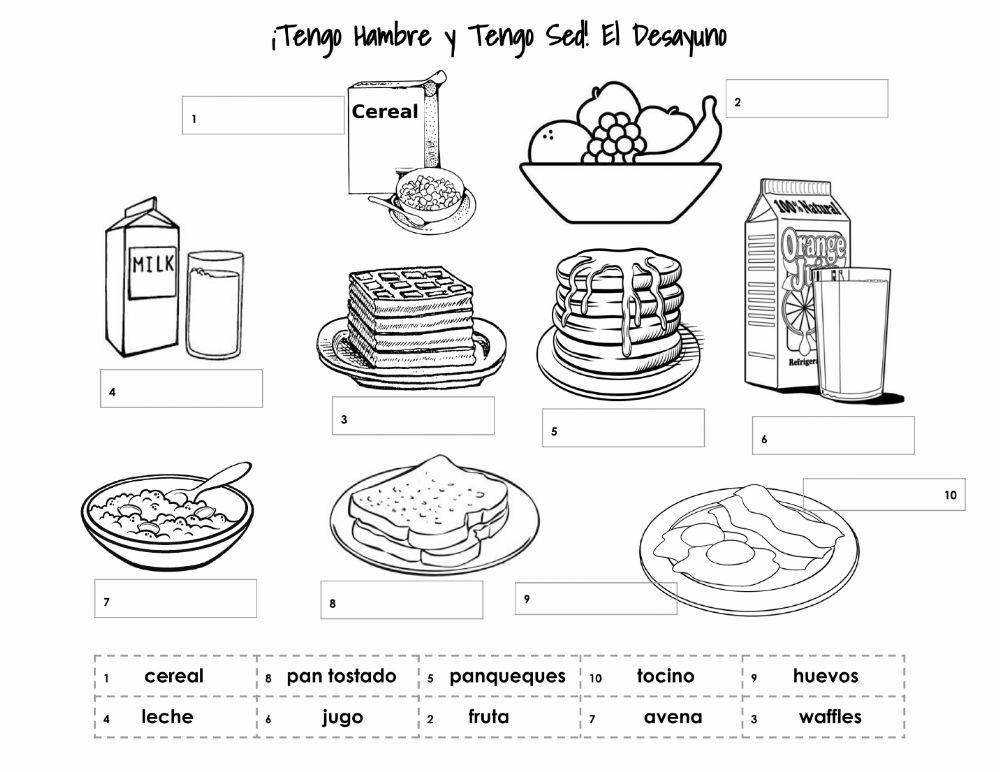 desayuno worksheet