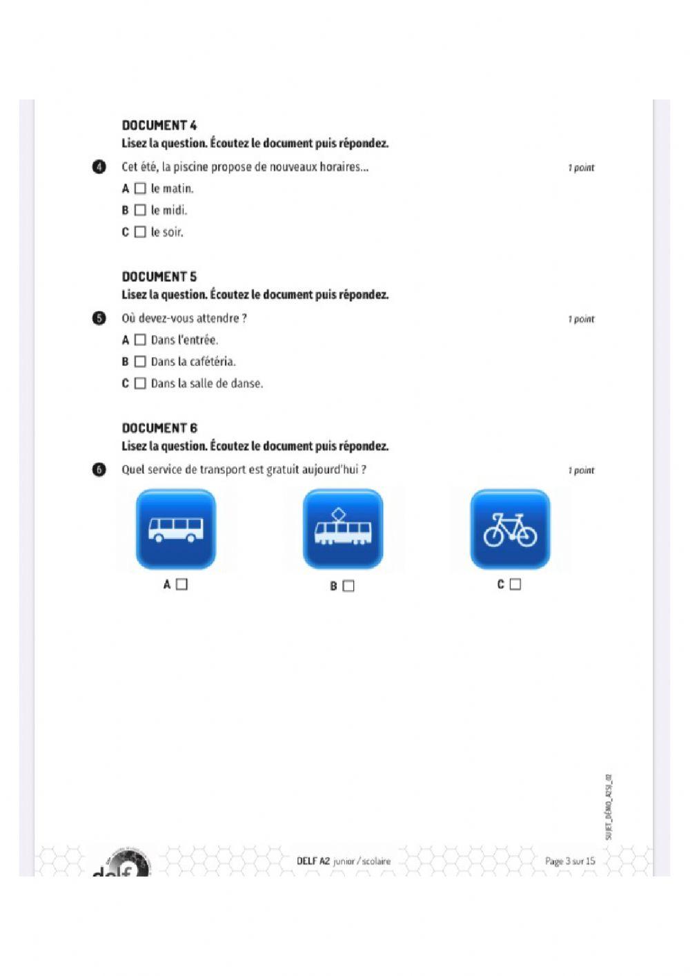 EMIBOENS | Delf scolaire A2 Compréhension orale nouveau