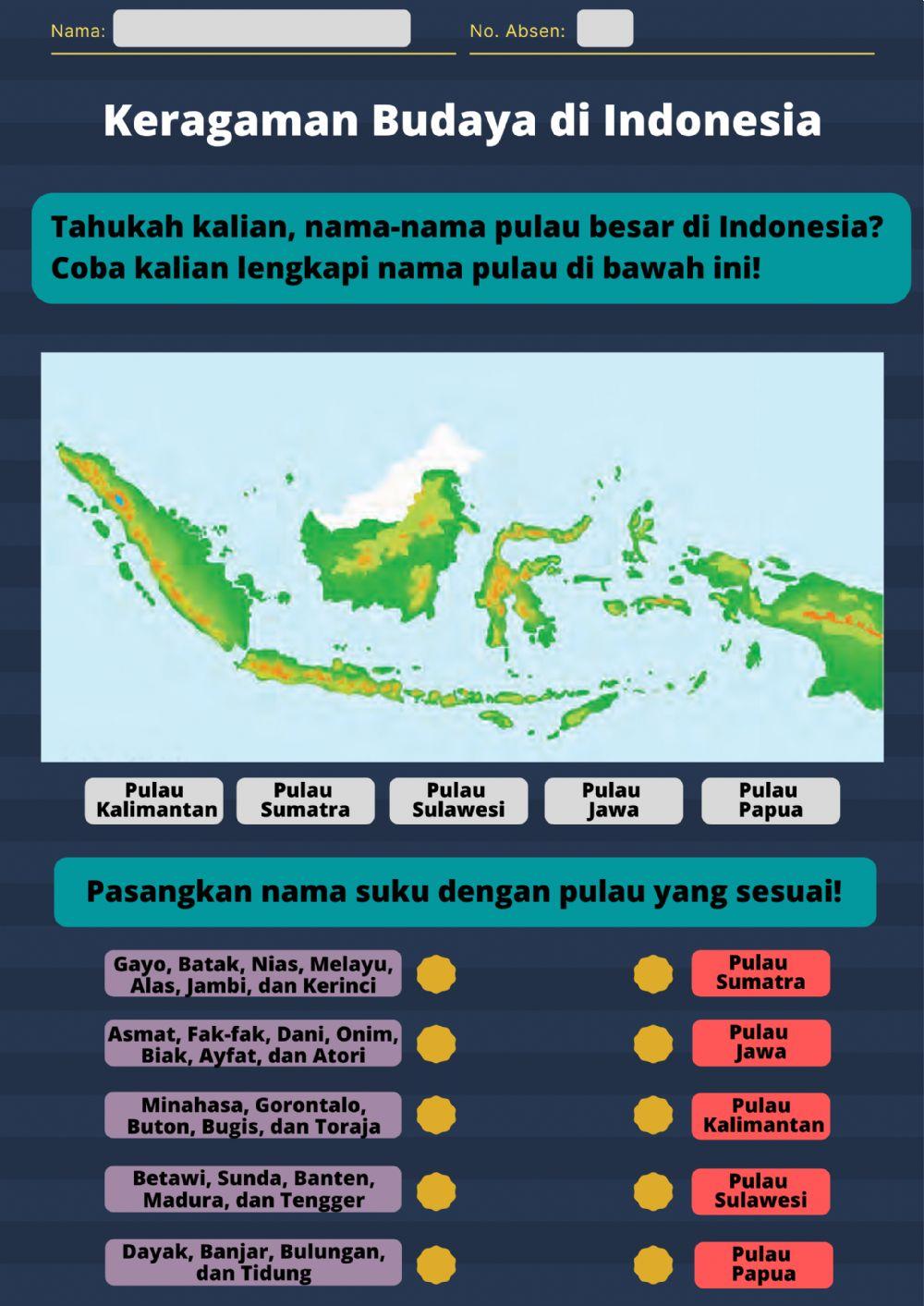 Keragaman budaya | Free Interactive Worksheets | 674806