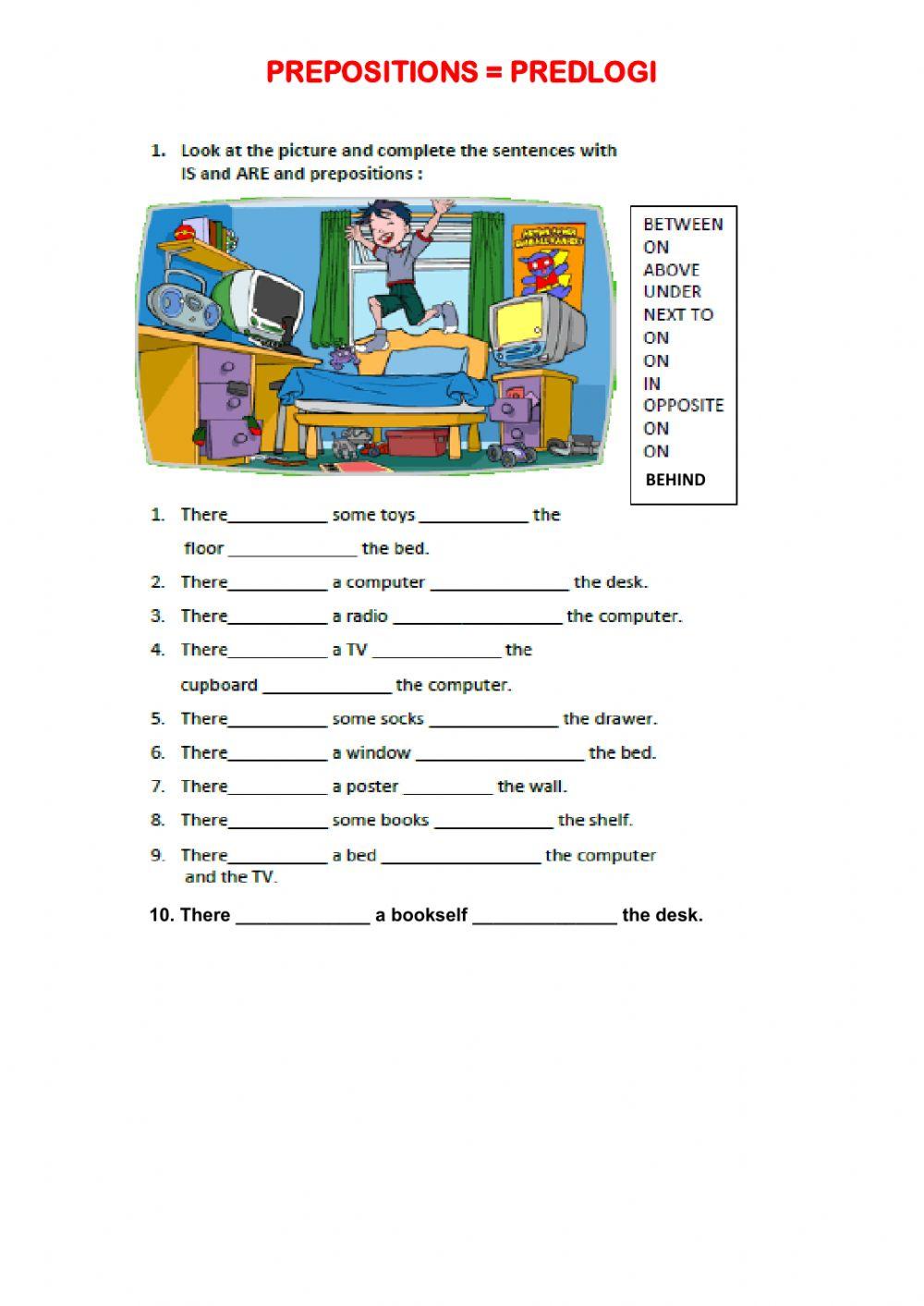 PREPOSITIONS-CROSSWORD online exercise for | Live Worksheets