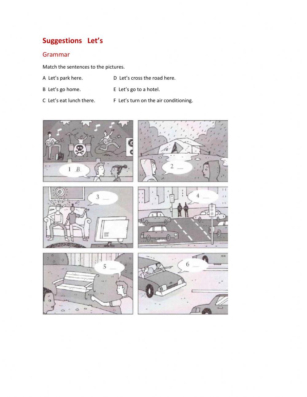 Suggestions Reading worksheet | Live Worksheets