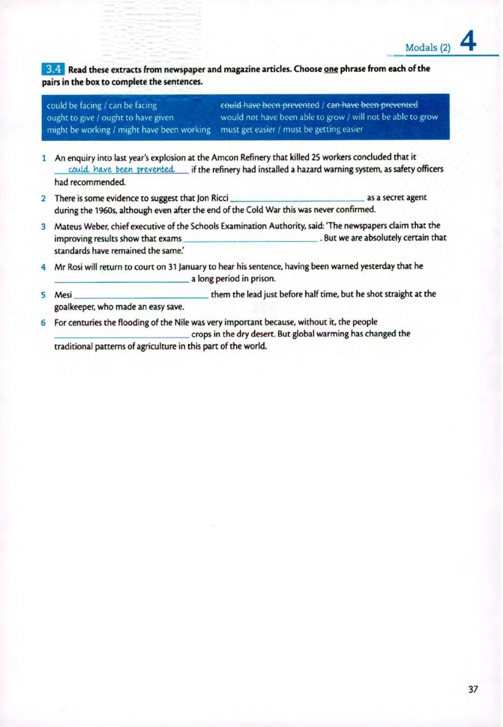 modal verbs for B2 online exercise for | Live Worksheets