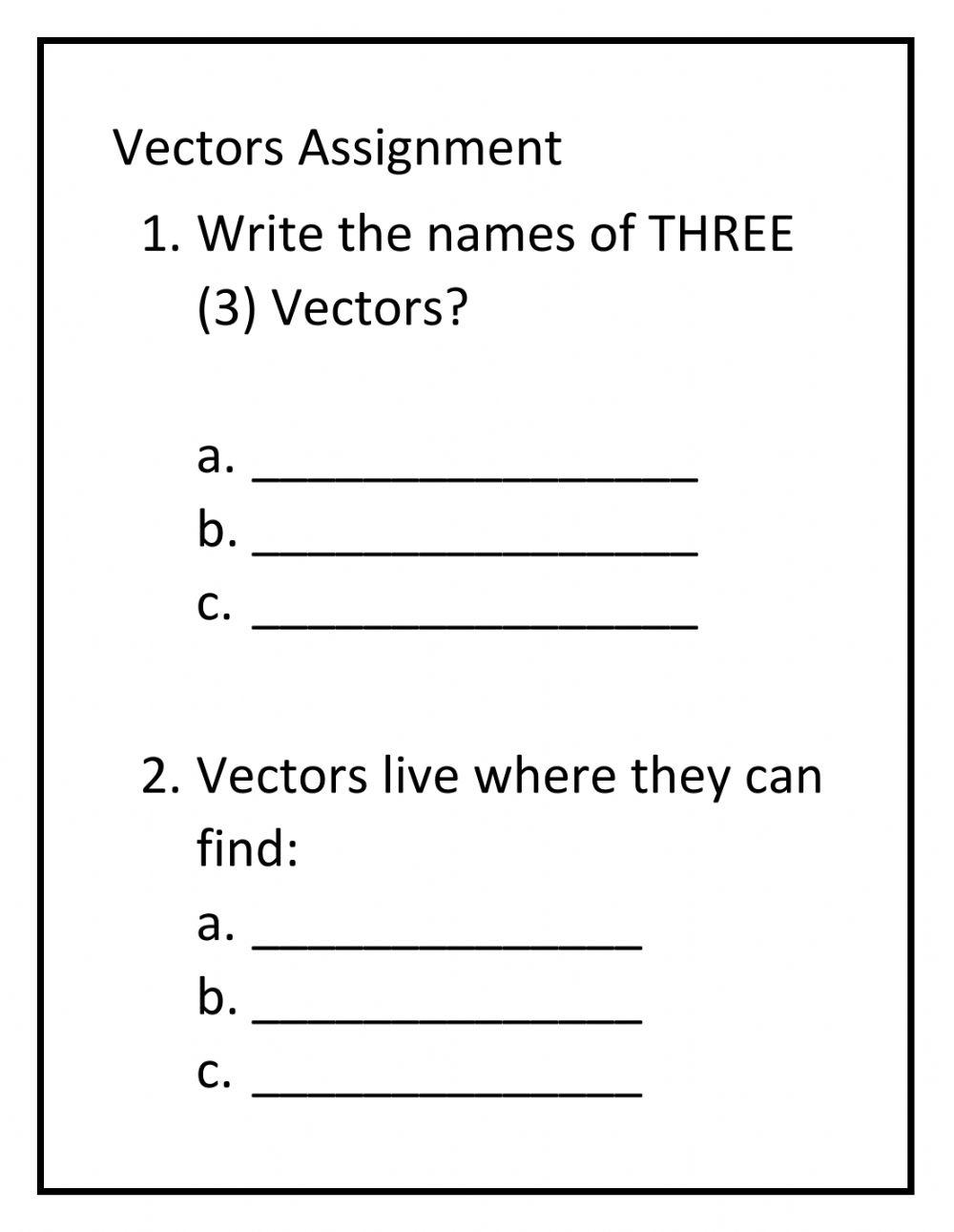 Vectors Grade 2 | Free Interactive Worksheets | 6390173