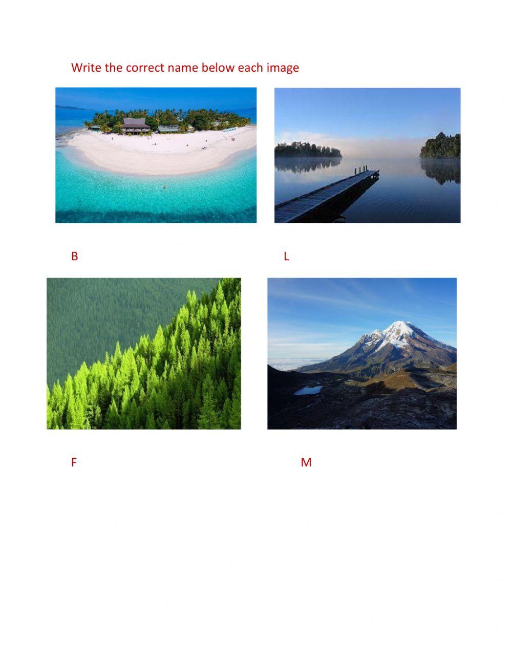 Nature world worksheet | Live Worksheets