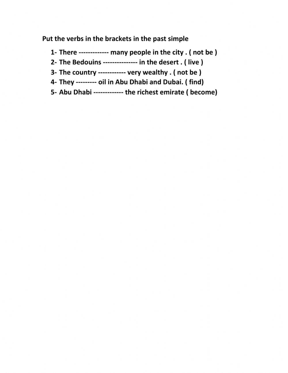 Using the past tense form online exercise for | Live Worksheets