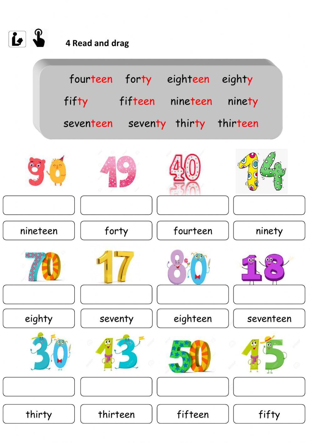 Numbers in 10 613073 | mercedes60 | Live Worksheets