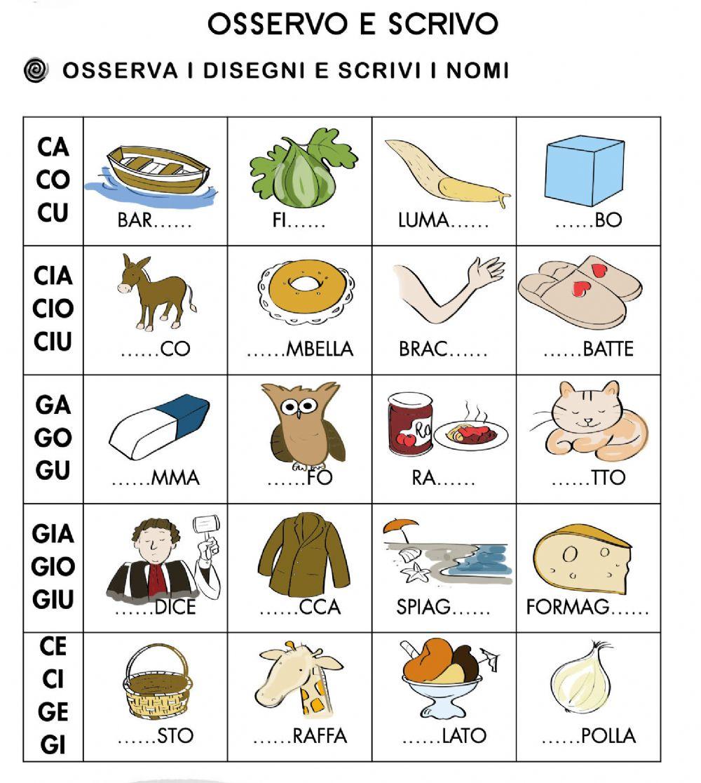 Osservo e scrivo | Free Interactive Worksheets | 613264