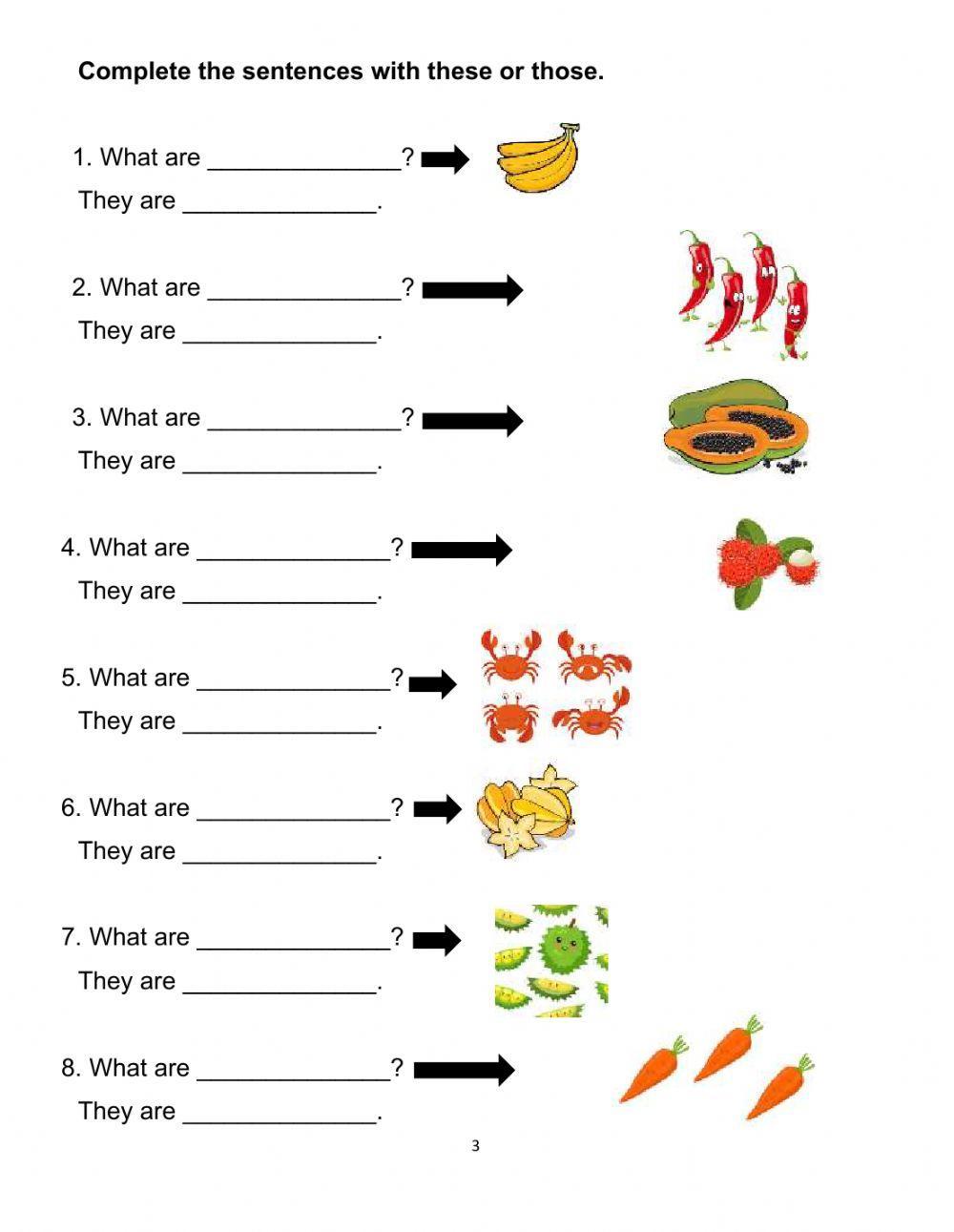 This That These Those interactive exercise | Live Worksheets