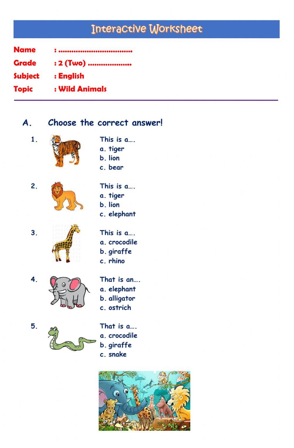 Liveworksheets Animals worksheet | Live Worksheets