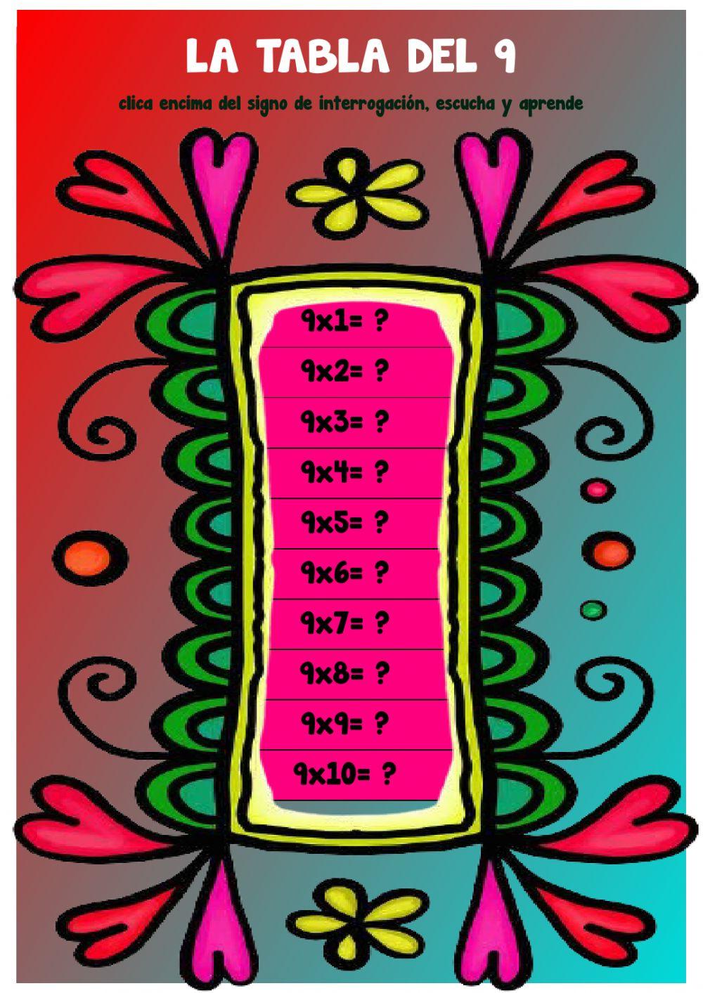 676509 | Tablas. Tabla del 9 | Miguel Morant