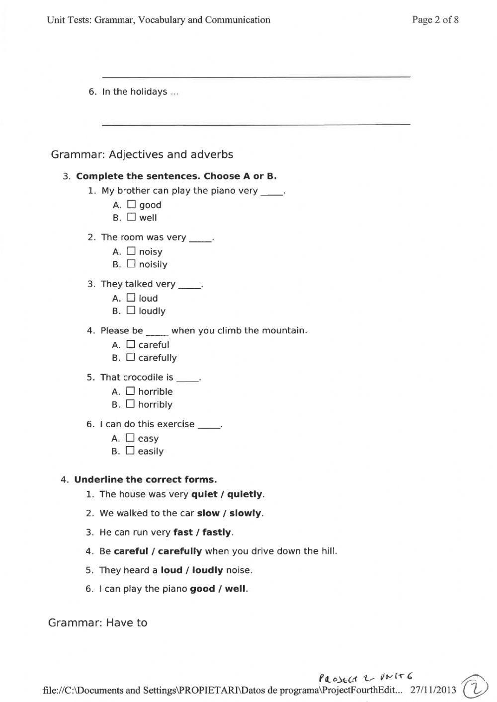 Exam project 2 … | Free Interactive Worksheets | 676930