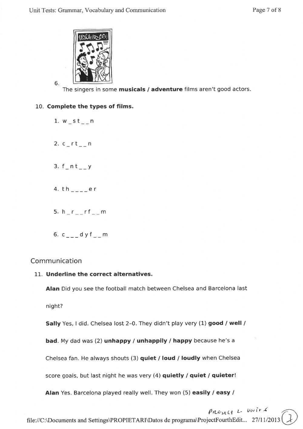 Exam project 2 … | Free Interactive Worksheets | 676930