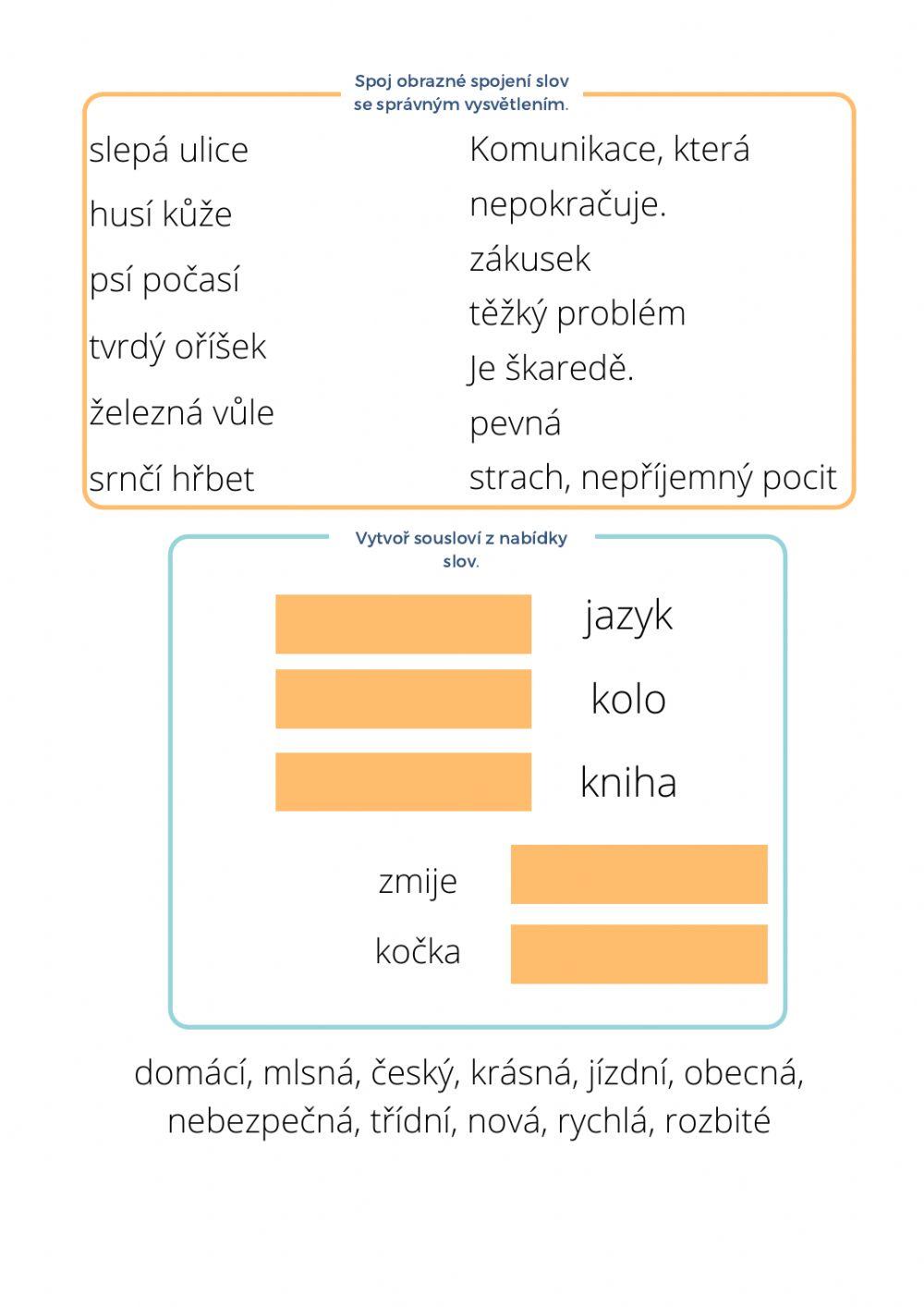 Sousloví | Free Interactive Worksheets | 677094